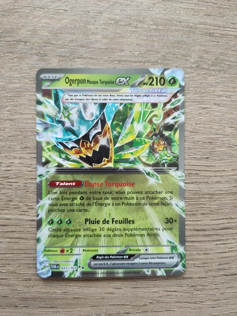 CARTE POKÉMON OGERPON Masque Turquoise EX 025/167 EV06Mascarade Crépusculaire FR EUR 12,00 ...