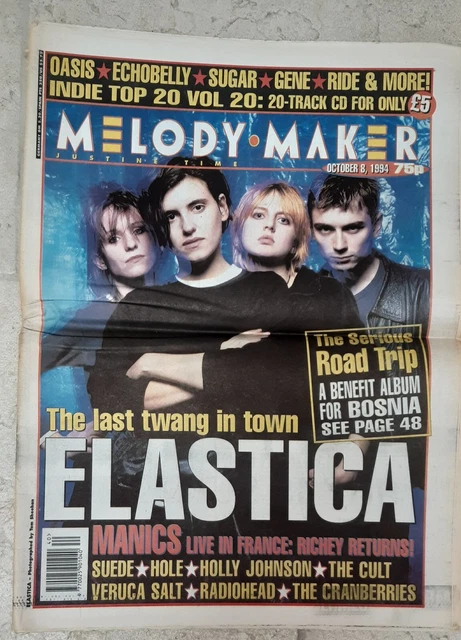 ELASTICA, JUSTINE FRISCHMANN, Suede Melody Maker vintage magazine ...