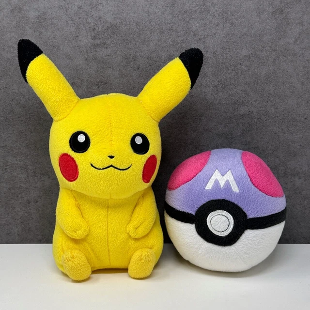 OFFICIAL POKEMON TAKARA Tomy Bundle Lot - Pikachu & Master Ball Plush ...