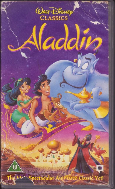 ALADDIN VHS TAPE Disney 1992 Film £2.80 - PicClick UK