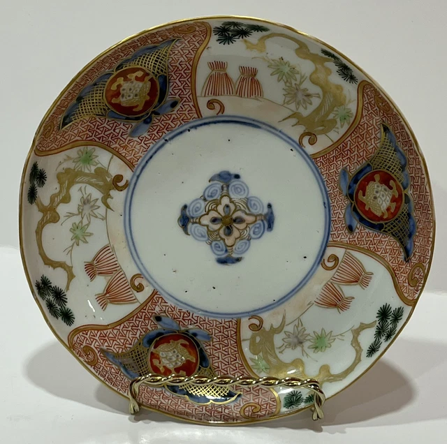 ANTIQUE HAND PAINTED Imari Japanese 6” Porcelain Meiji Period Plate £32 ...