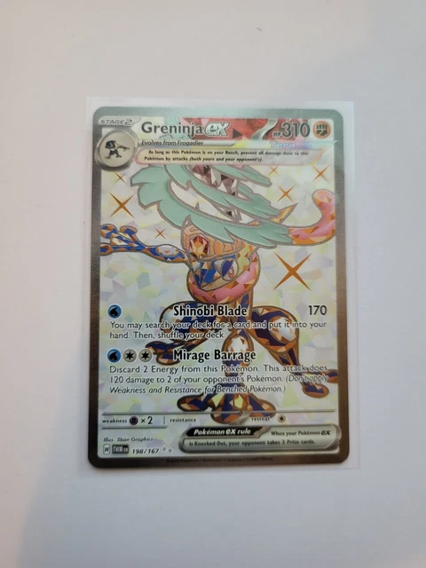 POKEMON TCG CARD Greninja ex Full Art 198/167 Twilight Masquerade EUR ...