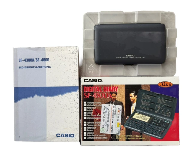 CASIO 32KB DIGITAL Diary SF-4300A Top Zustand digitales Tagebuch 90er Jahre PAL EUR 19,99 ...