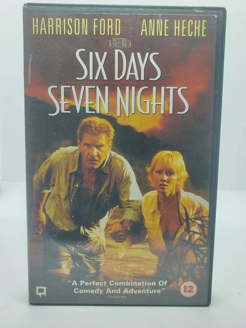 SIX DAYS SEVEN Nights, Starring Harrison Ford & Anne Heche On VHS Tape ...