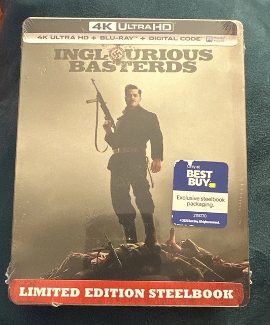 INGLOURIOUS BASTERDS BASTARDS Best Buy Steelbook 4K UHD + Blu-ray SHIPS ...