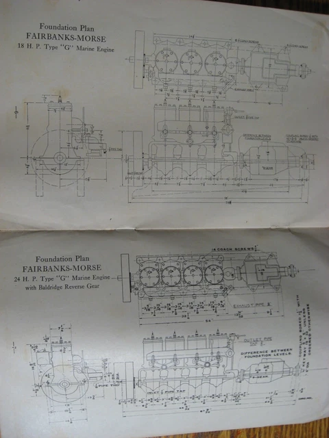 1912 1913 FAIRBANKS-MORSE Marine Engine Catalog Brochure Types E & G £ ...
