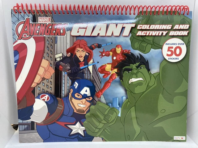 LIVRE DE COLORIAGE et d'activités géants Bendon Marvel Avengers avec ...