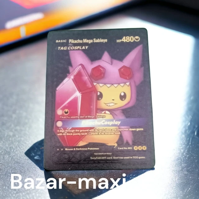 CARTA POKEMON PIKACHU Mega Sableye Cosplay-Inglese-005-Black- EUR 8,00 ...