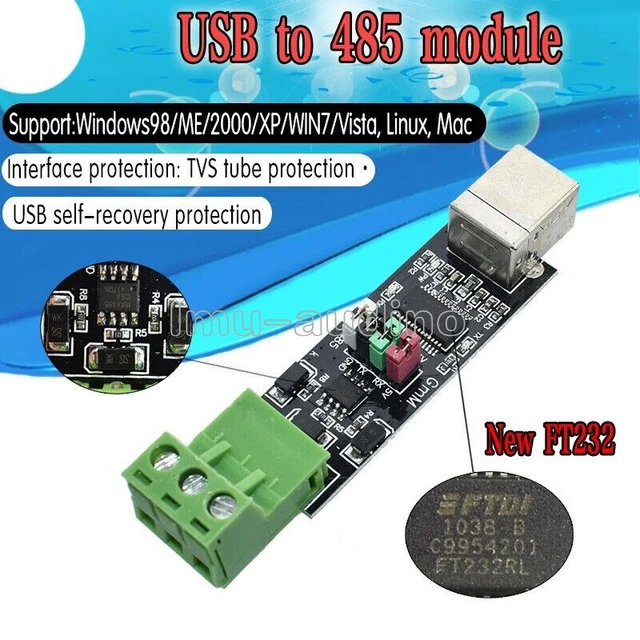 USB TO RS485 TTL Serial Converter Adapter FTDI interface FT232RL 75176 Module EUR 2,95 - PicClick DE