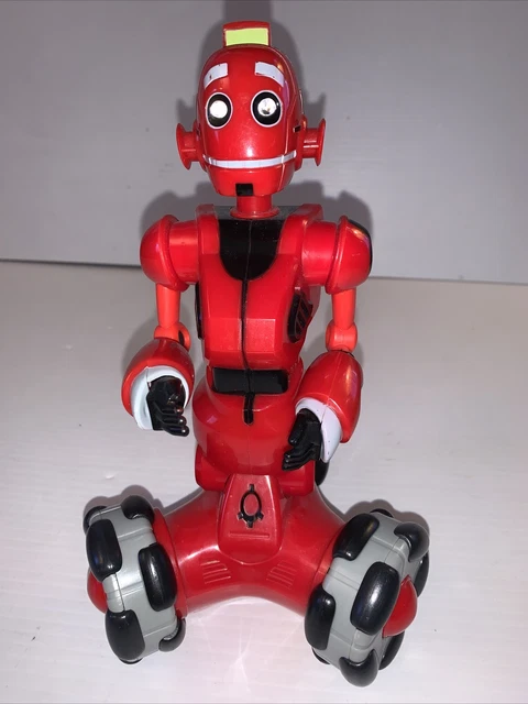 WOWWEE MINI TRIBOT red three wheeled fun Robot 2007 9" No Remote Works ...