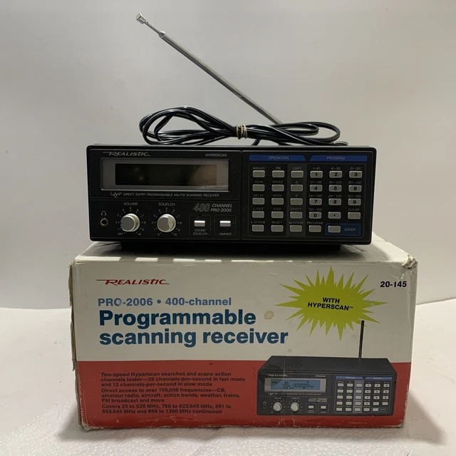 REALISTIC MODEL 20-145 PRO-2006 Programmable Scanner Receiver 400 ...