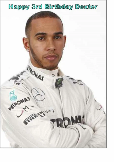 A4 LEWIS HAMILTON Edible Icing Birthday Cake Topper £6.98 - PicClick UK