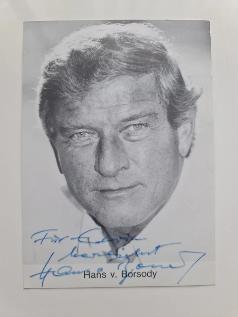 HANS VON BORSODY Autograph Signed Autograph Card Original Autograph ...