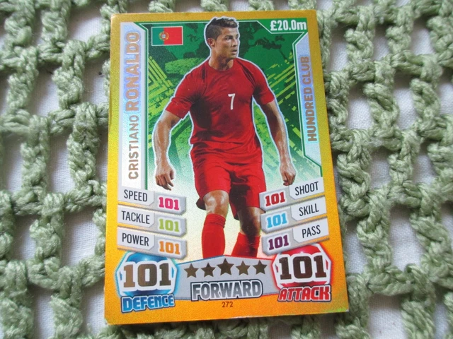 MATCH ATTAX ATTACK World Cup 2014 #272 Cristiano Ronaldo 101 100 Club ...