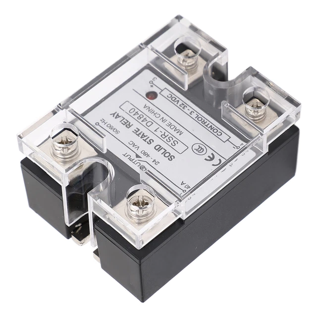 SOLID STATE RELAY SSR Industrial 40A DC To AC 24‑480V For CNC Machine ...
