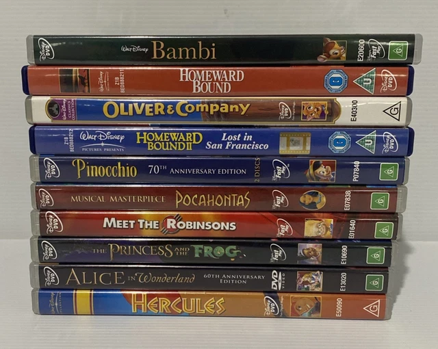 WALT DISNEY DVD Bundle 10 Movies Includes Bambi And Hercules $49.95 ...