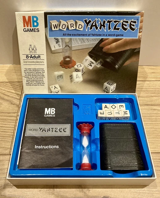 VINTAGE MB GAMES Word Yahtzee 1979 Board Game Family Retro Travel Games ...
