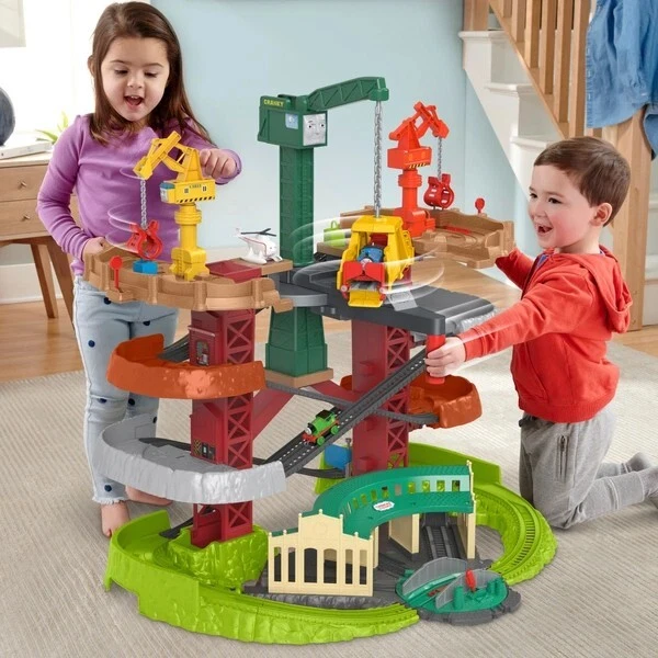 THOMAS THE TANK & Friends Trains & Cranes Super Tower Track TOY Set ...