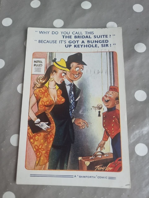 VINTAGE SAUCY SEASIDE Comic Postcard BAMFORTH BROWN TRIANGLE NO 1502 BY ...