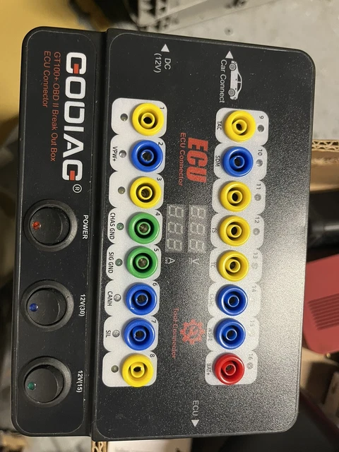 GODIAG GT100+ OBD2 Breakout Box Bench Connector OBD2 Protocol Det. Box ...