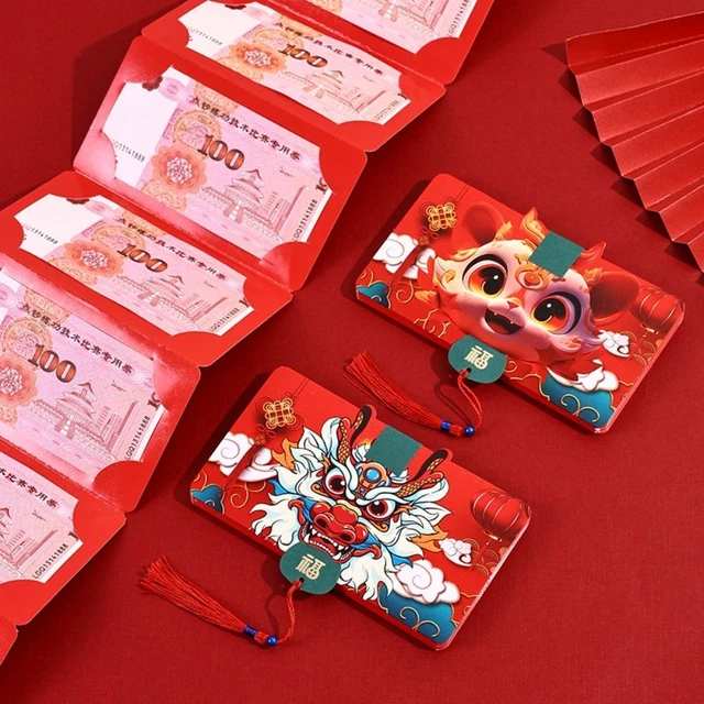 CNY RED PAKET Paper Packet Envelopes 2024 Red Envelope New Year £3.72 ...