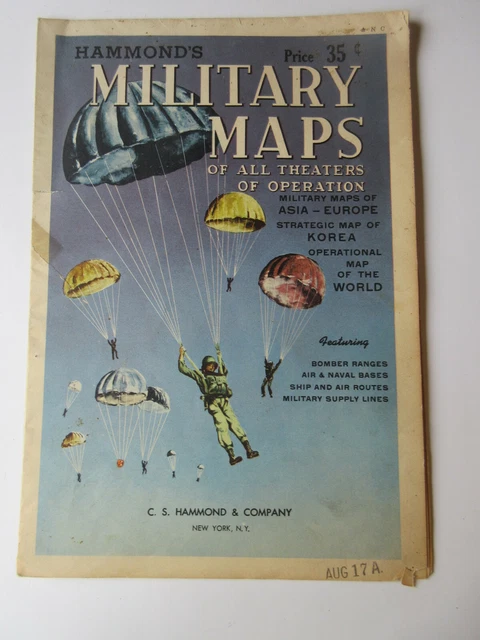 HAMMOND'S MILITARY MAPS of All Theaters of operation Asia Europe Korea ...