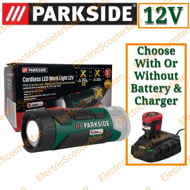 PARKSIDE 12V CORDLESS LED Torch Work Light - Optional For 2Ah Battery ...