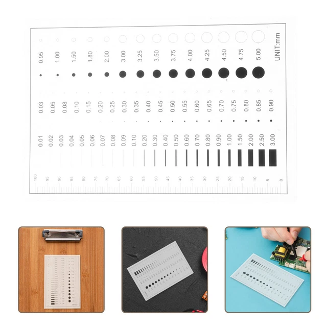 DETECTOR CHART RULER Measuring Tool Estimation Line Width Defects £4.98 ...