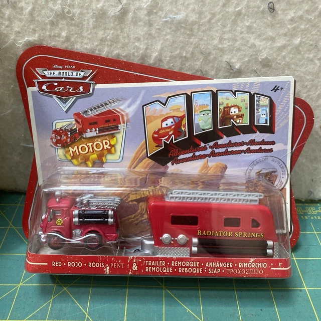 DISNEY PIXAR CARS Mattel Red And Trailer Motor Mini Adventures Still ...