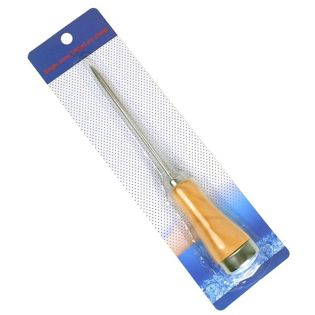 WOODEN HANDLE ICE Cone Ice Breaking Ice Chisel Ice Pick Crusher Kitchen ...