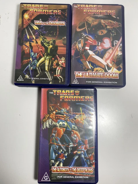 TRANSFORMERS VHS VIDEO Lot Hardcase Autobots Decepticons Dinobots *Free ...