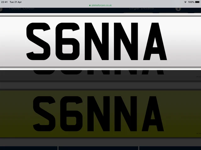 &S6NNA NUMBER PLATE - Senna registration plate, for senna fan or ...