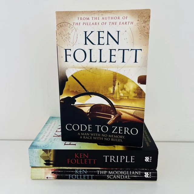 KEN FOLLETT CODE To Zero, Triple, Modigliani, Thriller Spy Bundle Lot ...