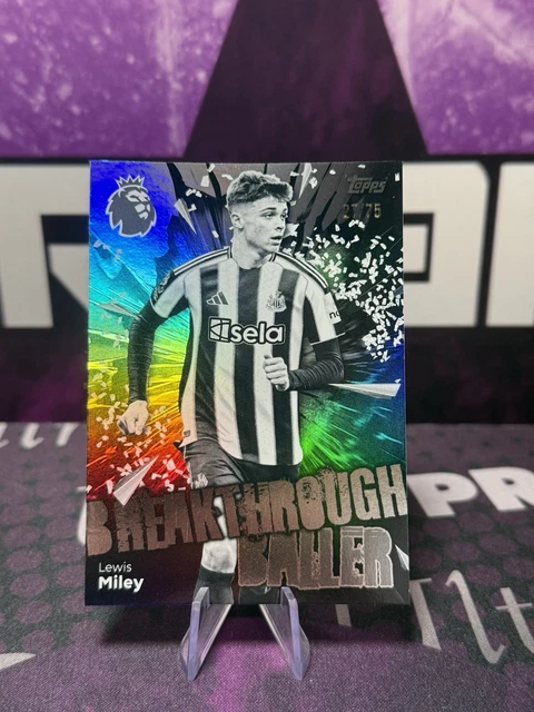 TOPPS PREMIER LEAGUE 2025-26 Lewis Miley Breakthrough Baller /75 £1.16 ...