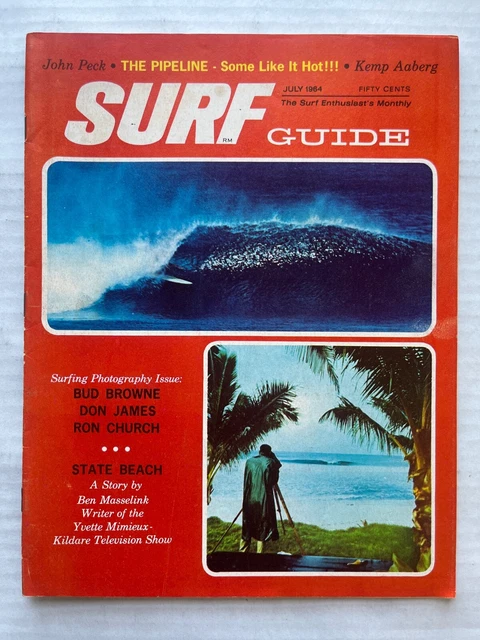 SURF GUIDE MAGAZINE Juillet 1964 Bud Browne Banzai Pipeline State ...