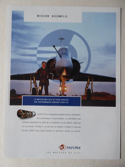 6/1994 PUB SNECMA M53 M53-P2 Aircraft Engine Dassault Mirage 2000-5 ...