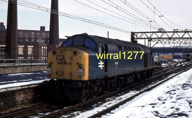 6X4 COLOUR RAILWAY photograph Class 40 40108 at Guide Bridge 02.78 £1. ...