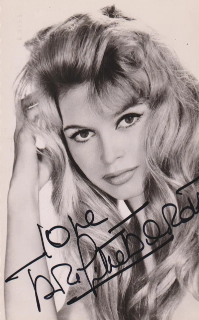Brigitte Bardot Original Autogramm Signierte Postkarte 50er Jahre