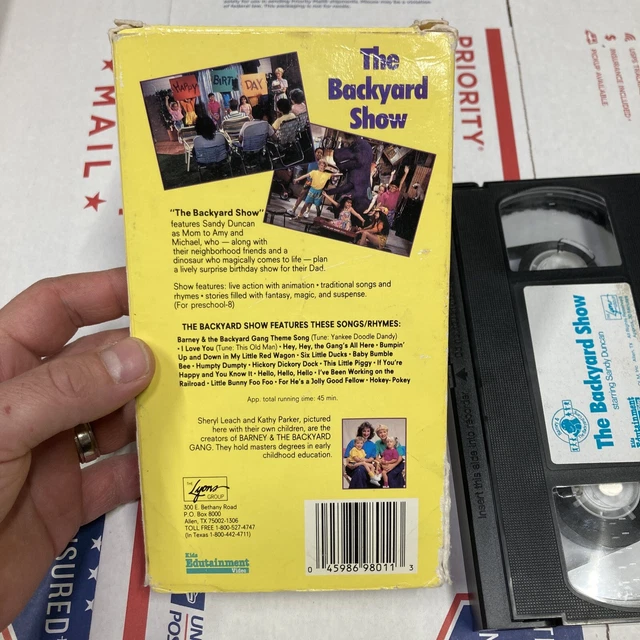 BARNEY THE BACKYARD Gang Show VHS Rare Sandy Duncan Featured on Sleeve ...