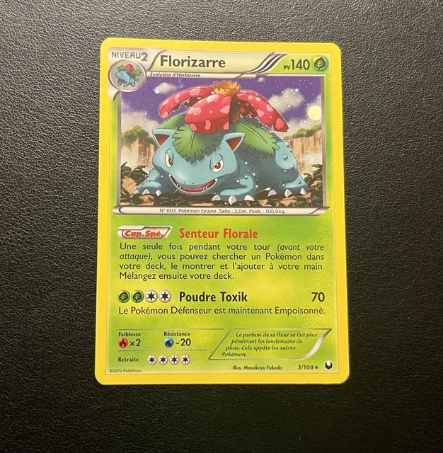 CARTE POKÉMON FLORIZARRE 3/108 HOLO Cosmic Promo Noir & Blanc FR EUR 1 ...