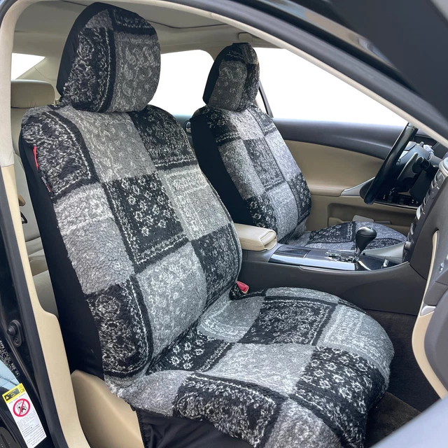 SEAT COVERS FOR Holden Commodore VT VX VY VZ Faux Sheepskin Grey Black ...