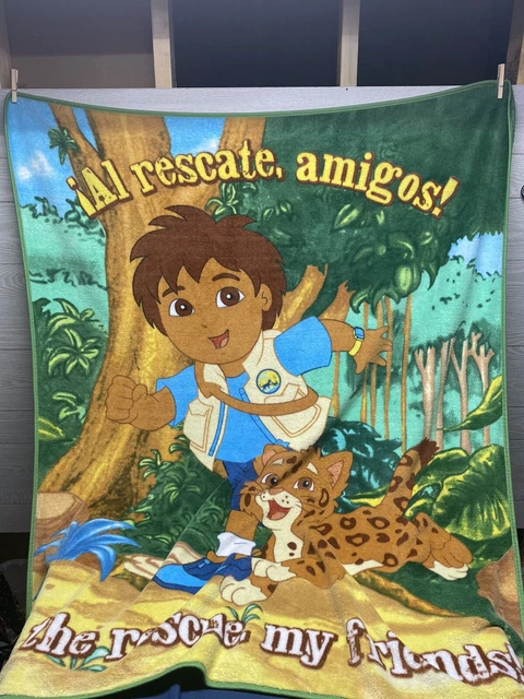 NICK JR. GO Diego Go! Fuzzy Blanket 42 X 58 “ Dora the Explorer's Super ...