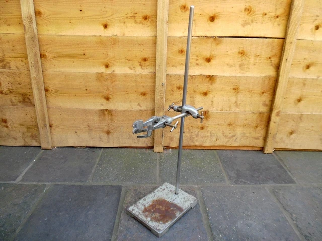 VINTAGE LABORATORY STAND Chemist Retort Stand + Bosshead Clamp £37.50 ...