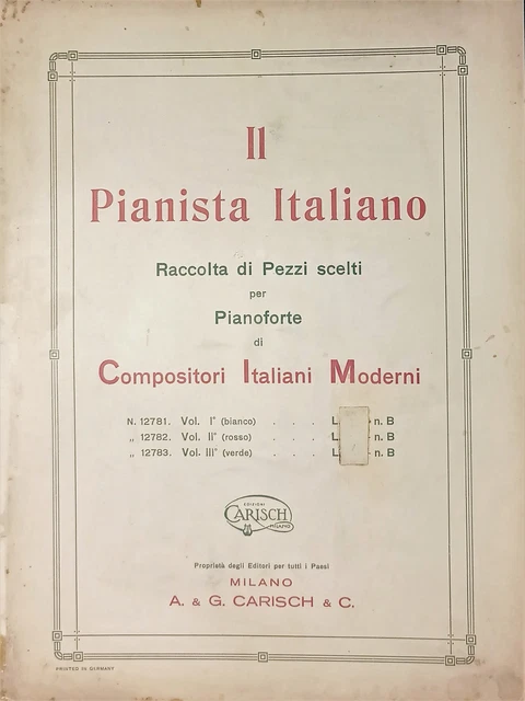 SPARTITI - IL Pianista Italiano - Raccolta per Piano di Compositori ...