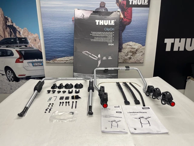 THULE CLIPON 9104 3-bike hanging trunk bike rack aluminium used £74.99 ...