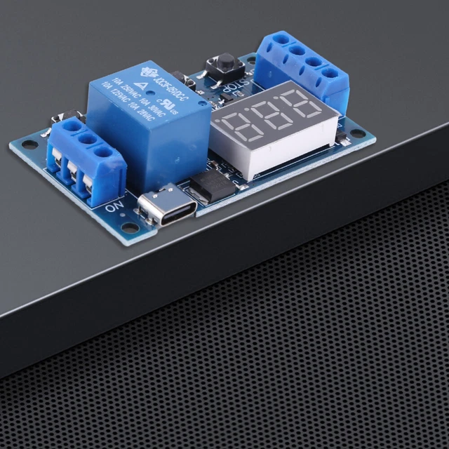 1 CHANNEL RELAY Module Times Delay Power Board with LED Display for DIY ...