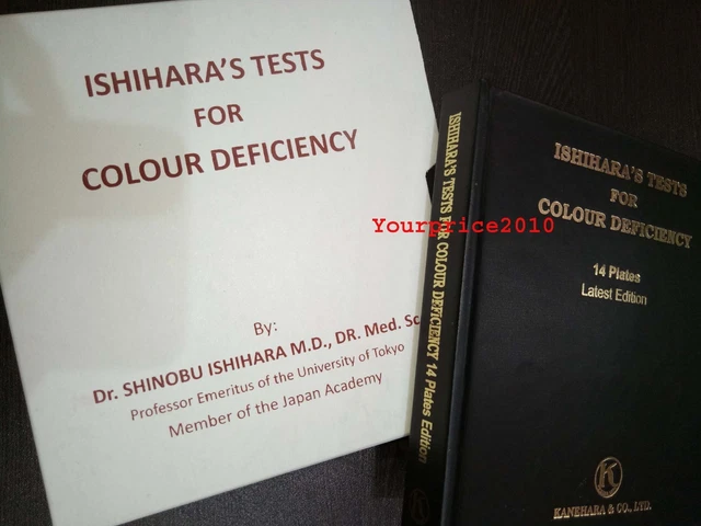 PRUEBA DEL COLOR de la ceguera libro Ishihara 14 Platos KFW Marca £50. ...