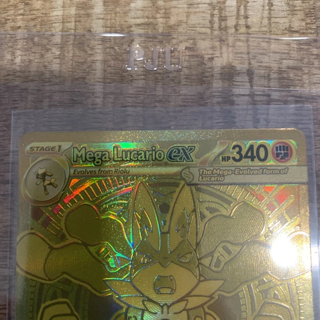 POKEMON MEGA LUCARIO EX 188/132 Mega Evolution GOLD SECRET RARE - Fresh ...