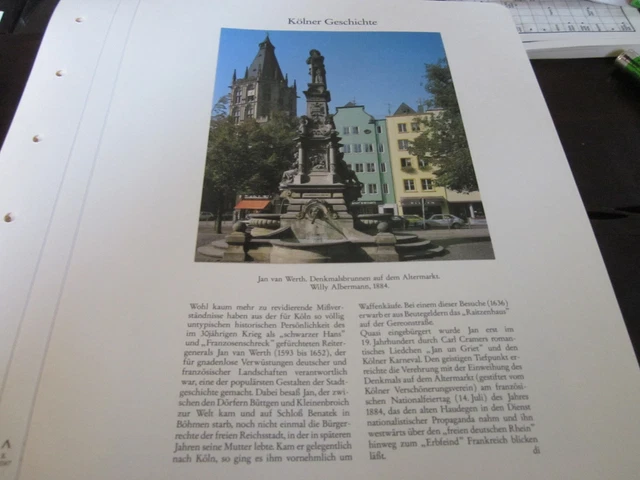 KÖLN ARCHIV 2 Geschichte 2047 Jan van Werth Denkmalsbrunnen Altermarkt ...