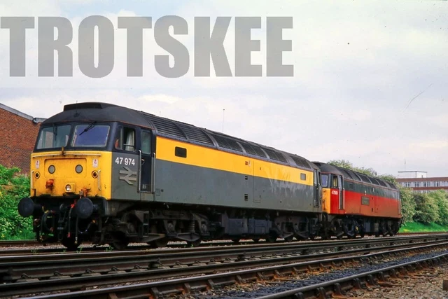 35MM SLIDE BR British Rail Diesel Loco Class 47 47974/569 1991 Original ...